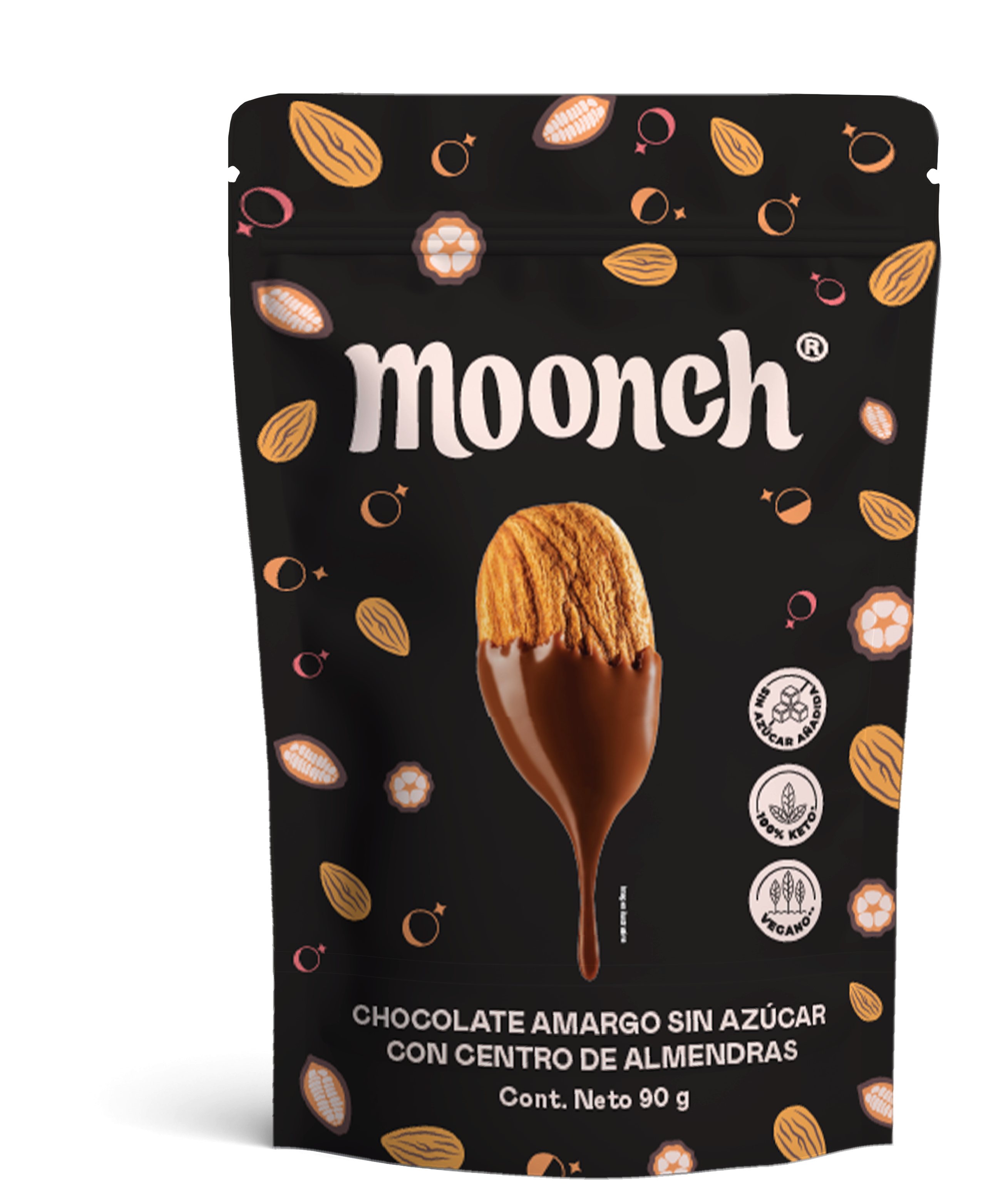 Almendras Cubiertas de Chocolates Sin Sellos – Moonch mx